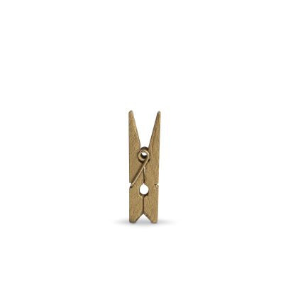 Mini knijpers Goud 35mm | Kleine houten knijpers | Knijpertjes.nl