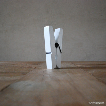 Grote Houten Knijper Wit | Houten wasknijpers | Knijpers.nl ...